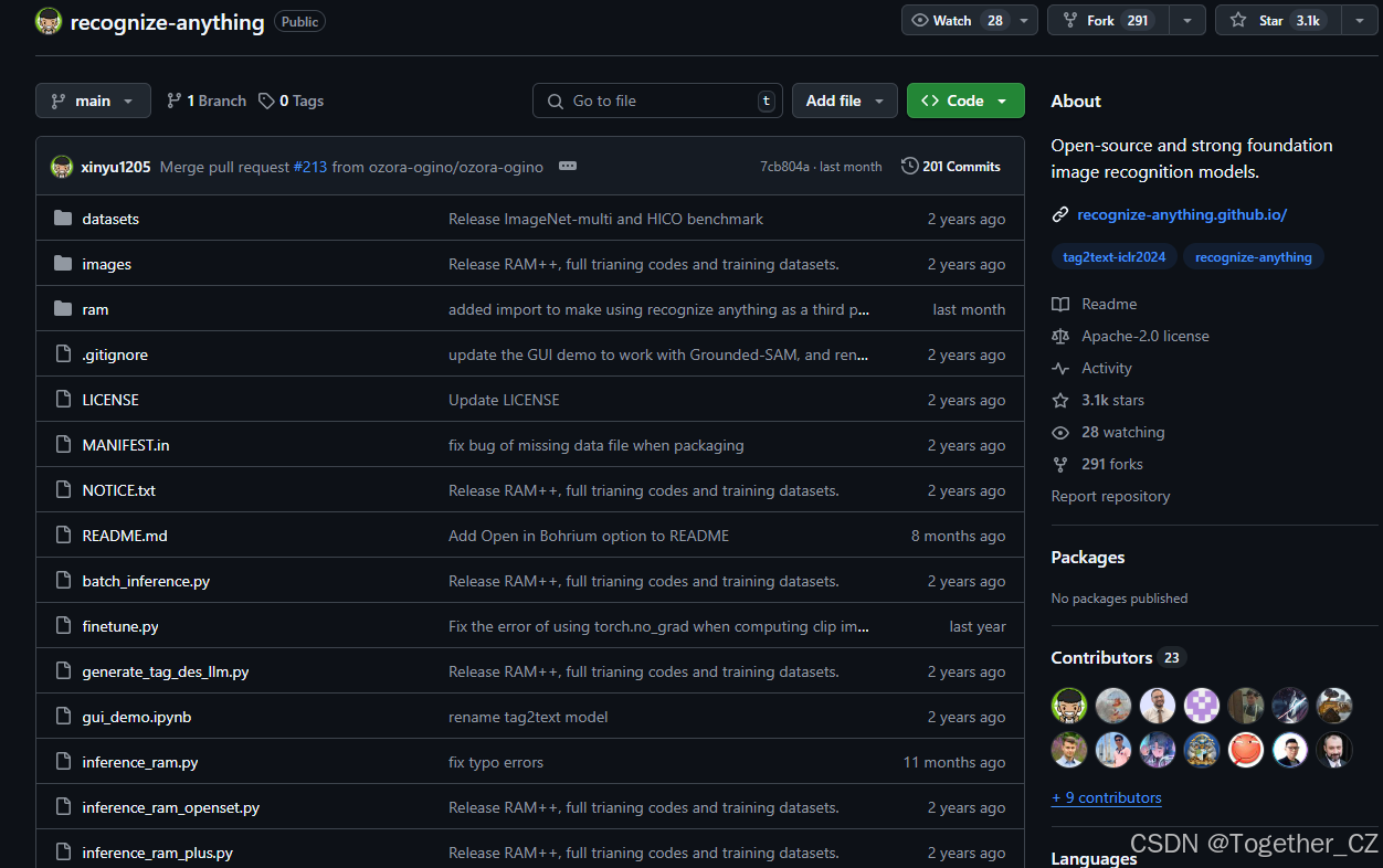 RAM：Recognize Anything: A Strong Image Tagging Model——识别万物：一种强大的图像标签模型_recognize anything model ...