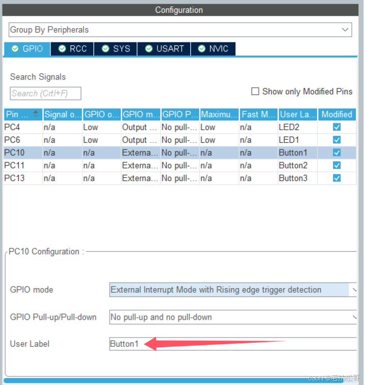 【外设篇】STMG4芯片GPIO和中断NVIC的STM32CubeMx配置（基础工程）_stmcube gpio口设置上升沿触发-CSDN博客