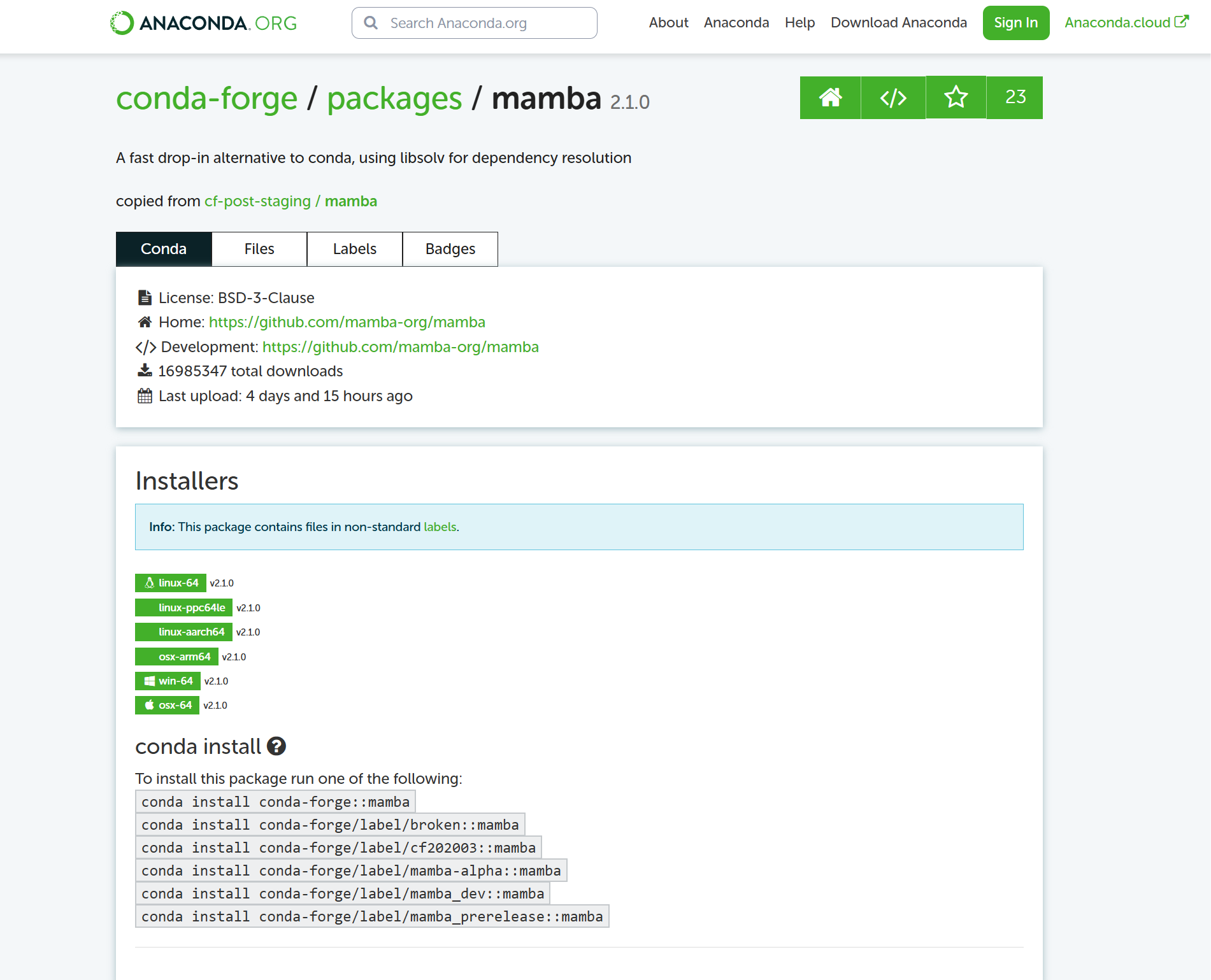 Mamba：高性能包管理器的使用指南与对比分析_mamba install-CSDN博客
