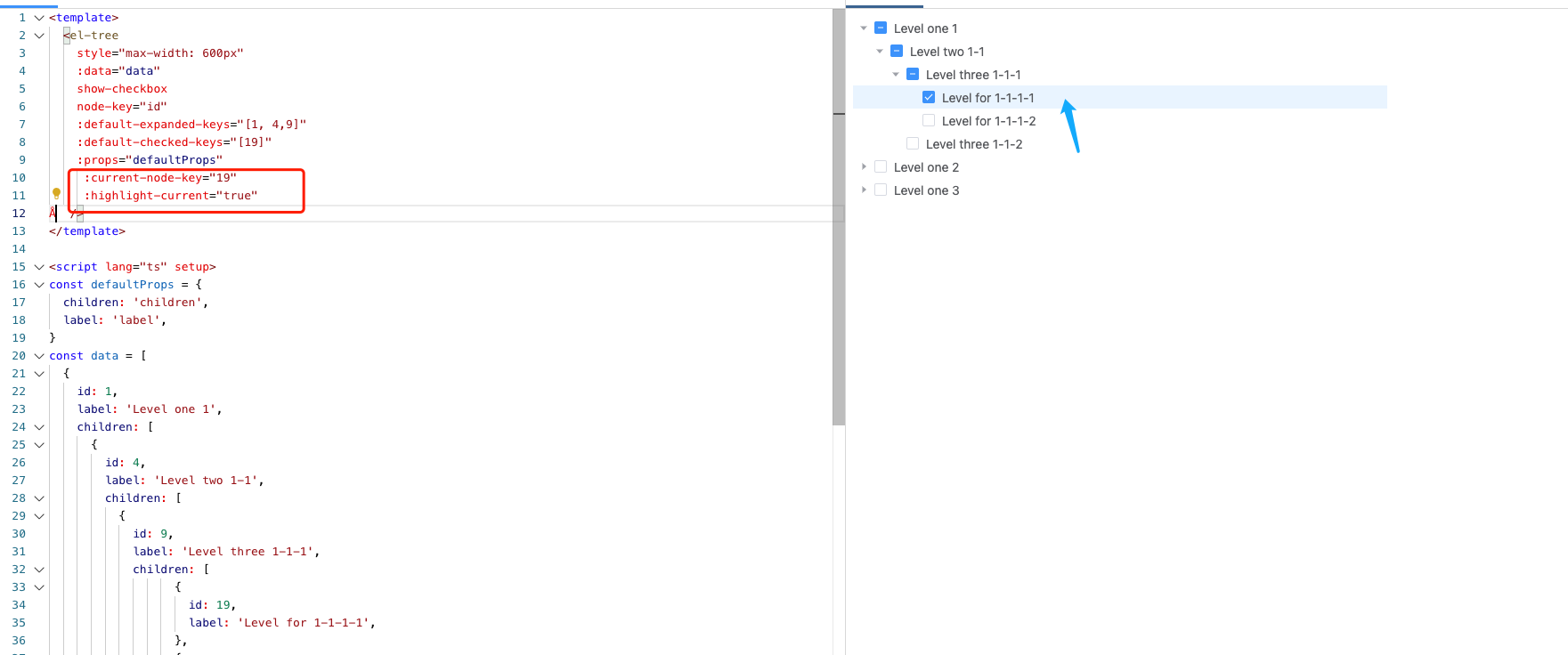 el-tree（基本属性 vue3）_