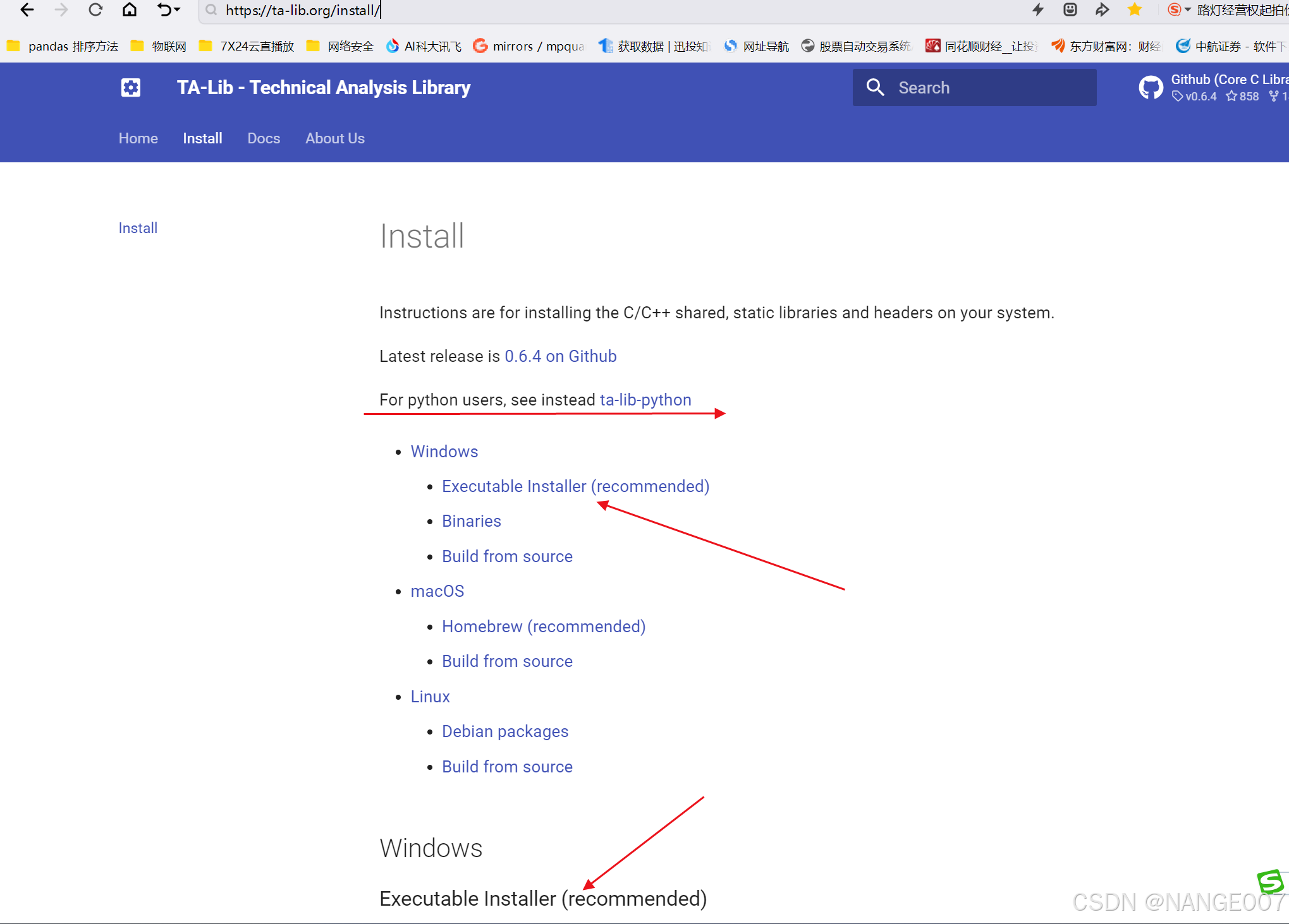 windows11x64位系统下 安装ta-lib 64 位的方法 包成功 最详细，_windows 安装ta-lib-CSDN博客