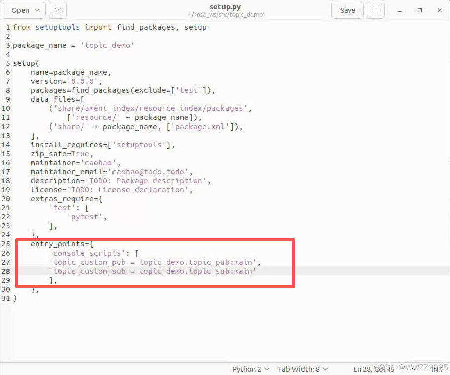 ROS2——基础2（节点、话题、自定义接口）_ros2 自定义话题接口 python-CSDN博客