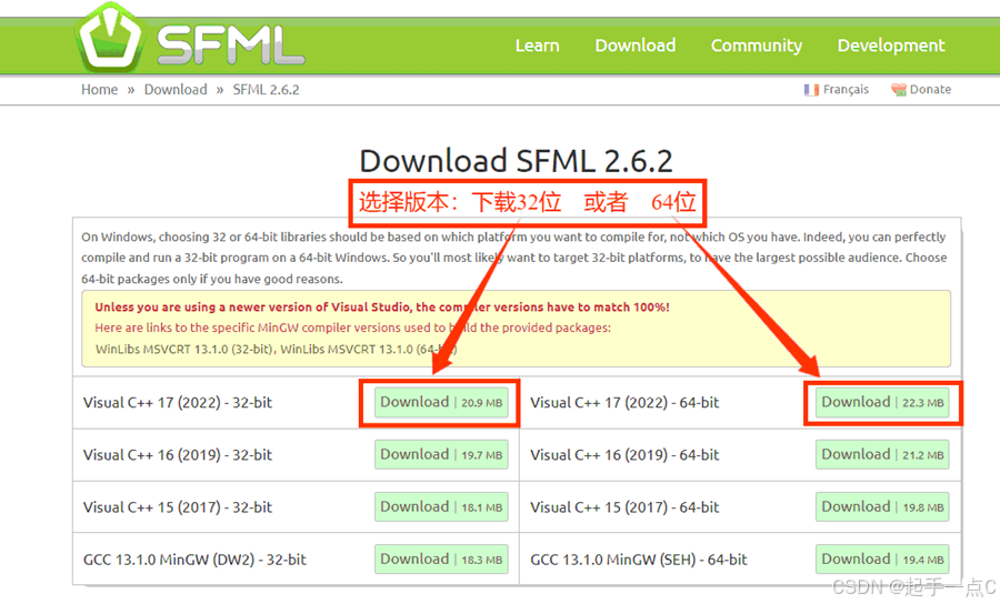 SFML库的下载，以及在VS中如何设置使用 》】_sfml库下载-CSDN博客