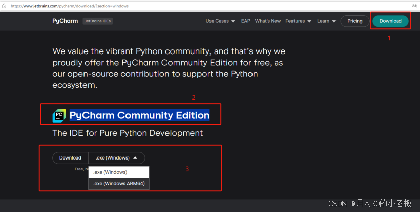 一站式安装Pycharm+python+Anaconda，适用于小白安装_windows arm64-CSDN博客