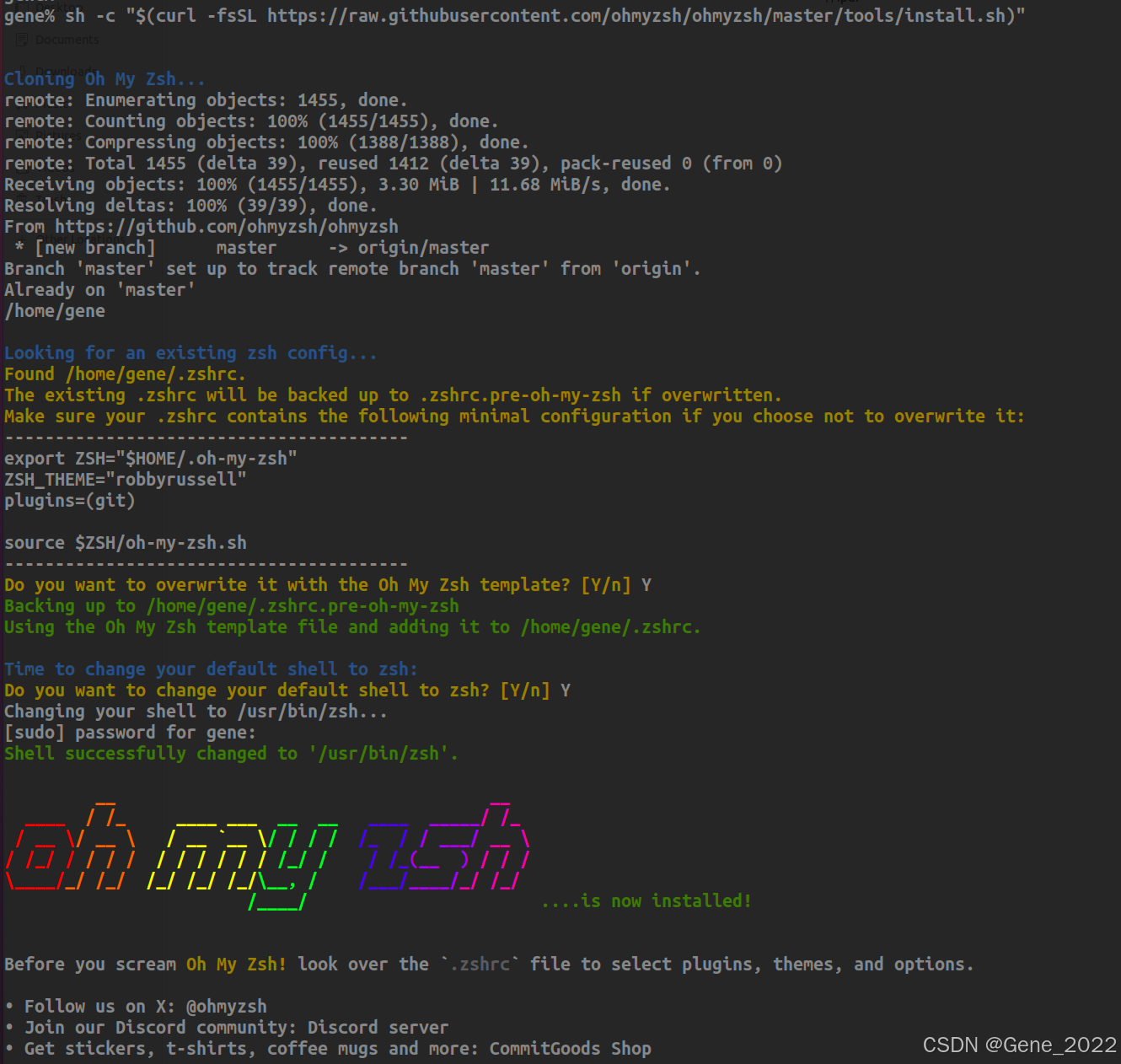 Ubuntu配置高效开发终端 zsh + Oh my zsh_ubuntu zsh-CSDN博客