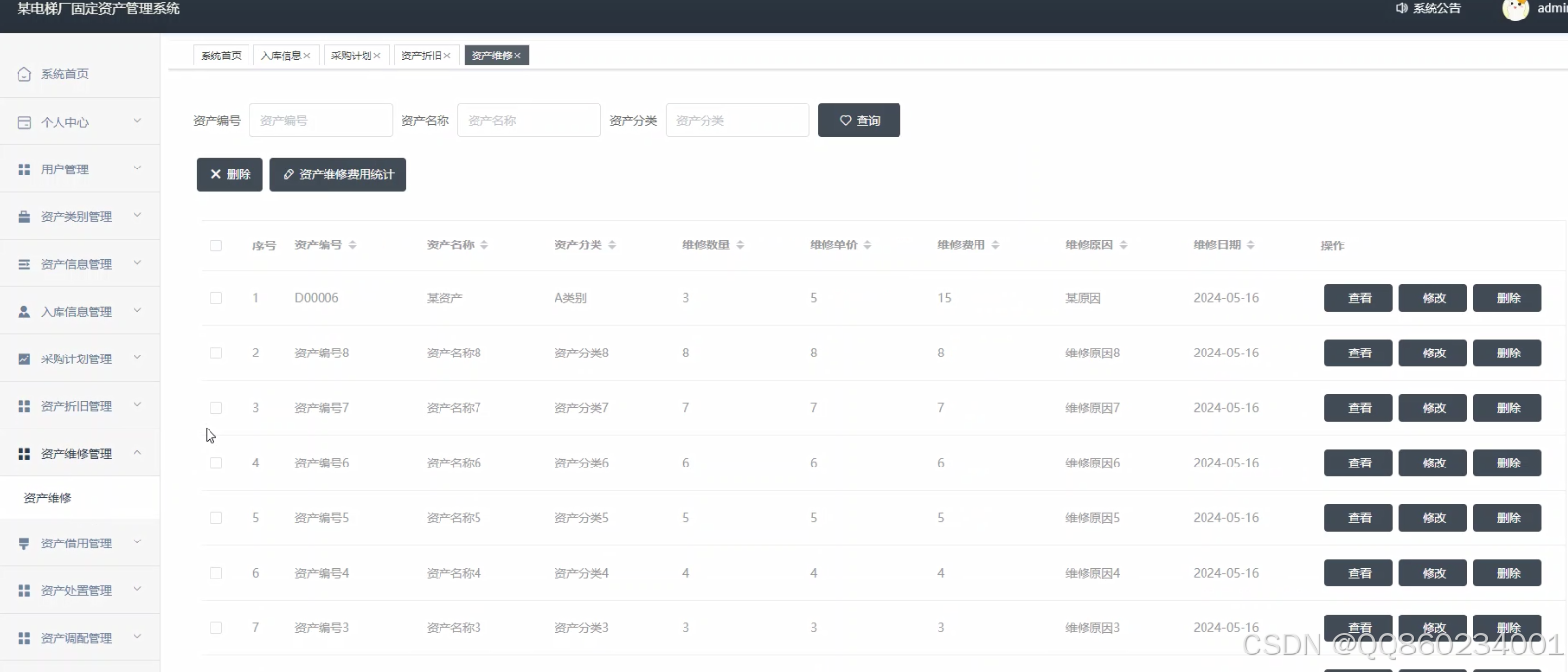 Python+Django某电梯厂固定资产管理系统(Pycharm Flask Django Vue mysql)-CSDN博客
