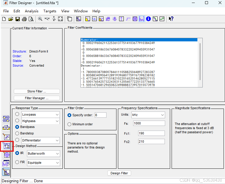 IIR 滤波实现—单片机adc采样数据-C语言实现_带通滤波器 iir c程序代码-CSDN博客