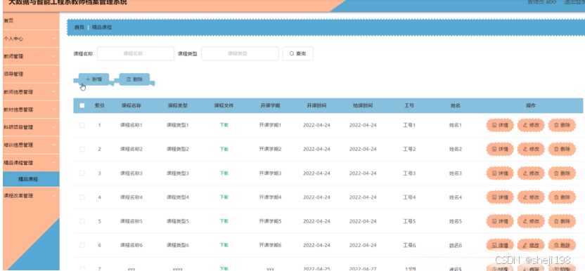 附源码 Python计算机毕业设计大数据与智能工程系教师档案管理系统django（程序lw） Csdn博客