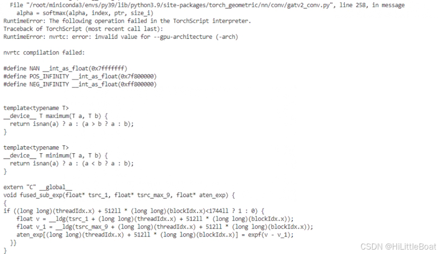 使用pyg2.0.9时，在4090上的报错：RuntimeError: The following operation failed in the TorchScript ...