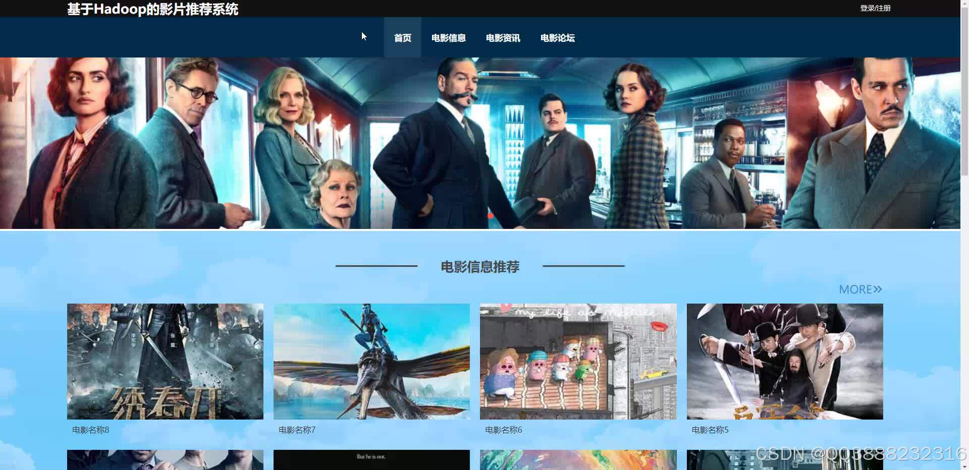 基于springboot+vue的Hadoop的影片电影推荐系统_于java+springboot+vue开发的短视频播放系统-CSDN博客