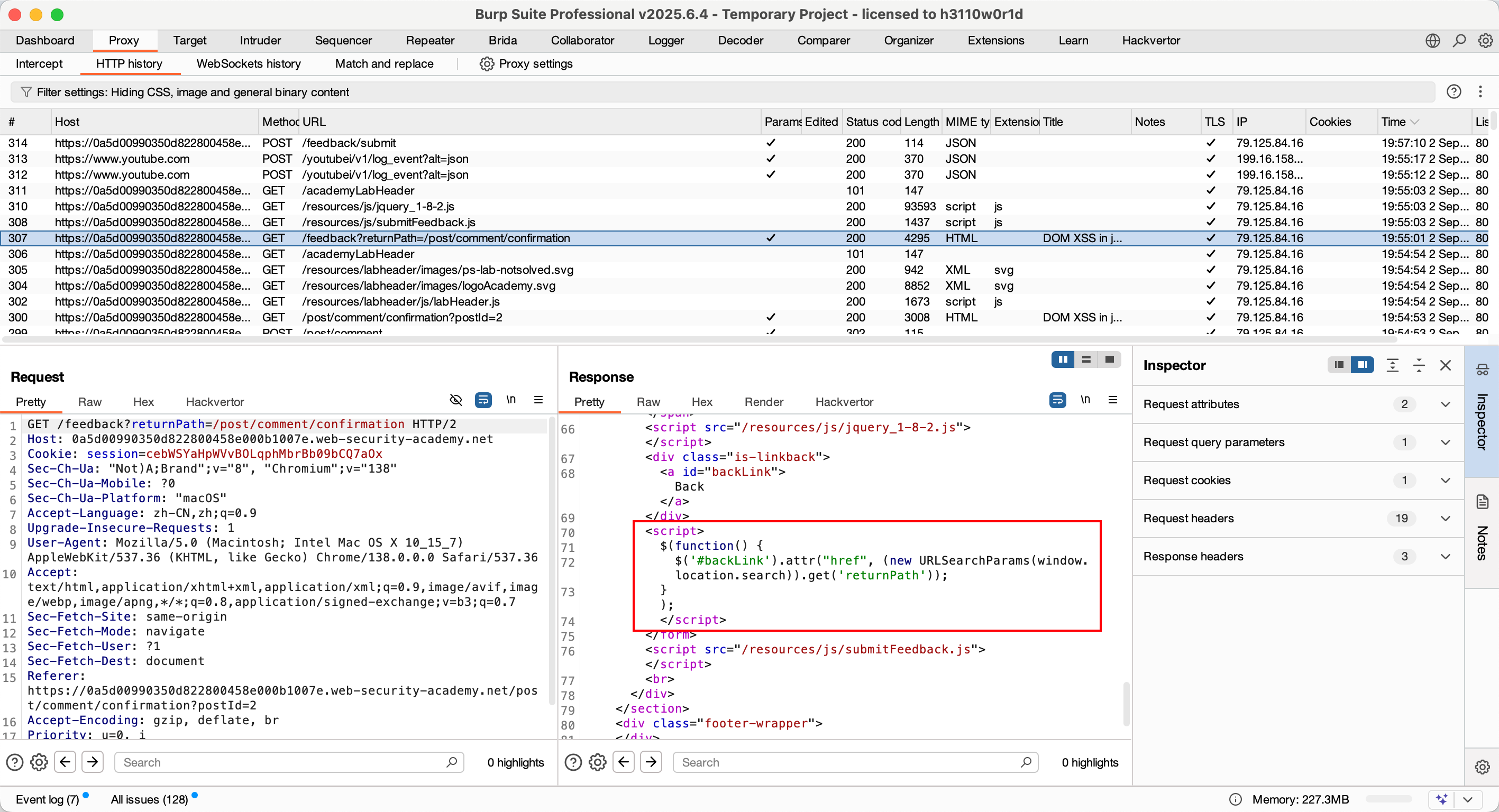 PortSwiggerDOM XSS in jQuery anchor href attribute sink using location.search source-CSDN博客