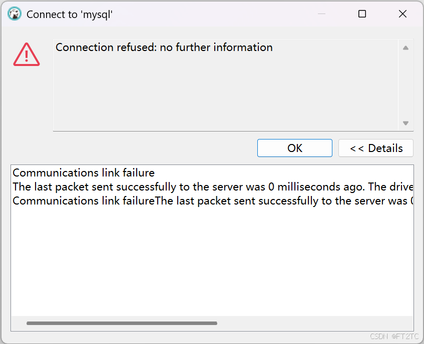 DBeaver连接Ubuntu虚拟机MySQL报错Connection refused: no further information_dbeaver connection refused ...
