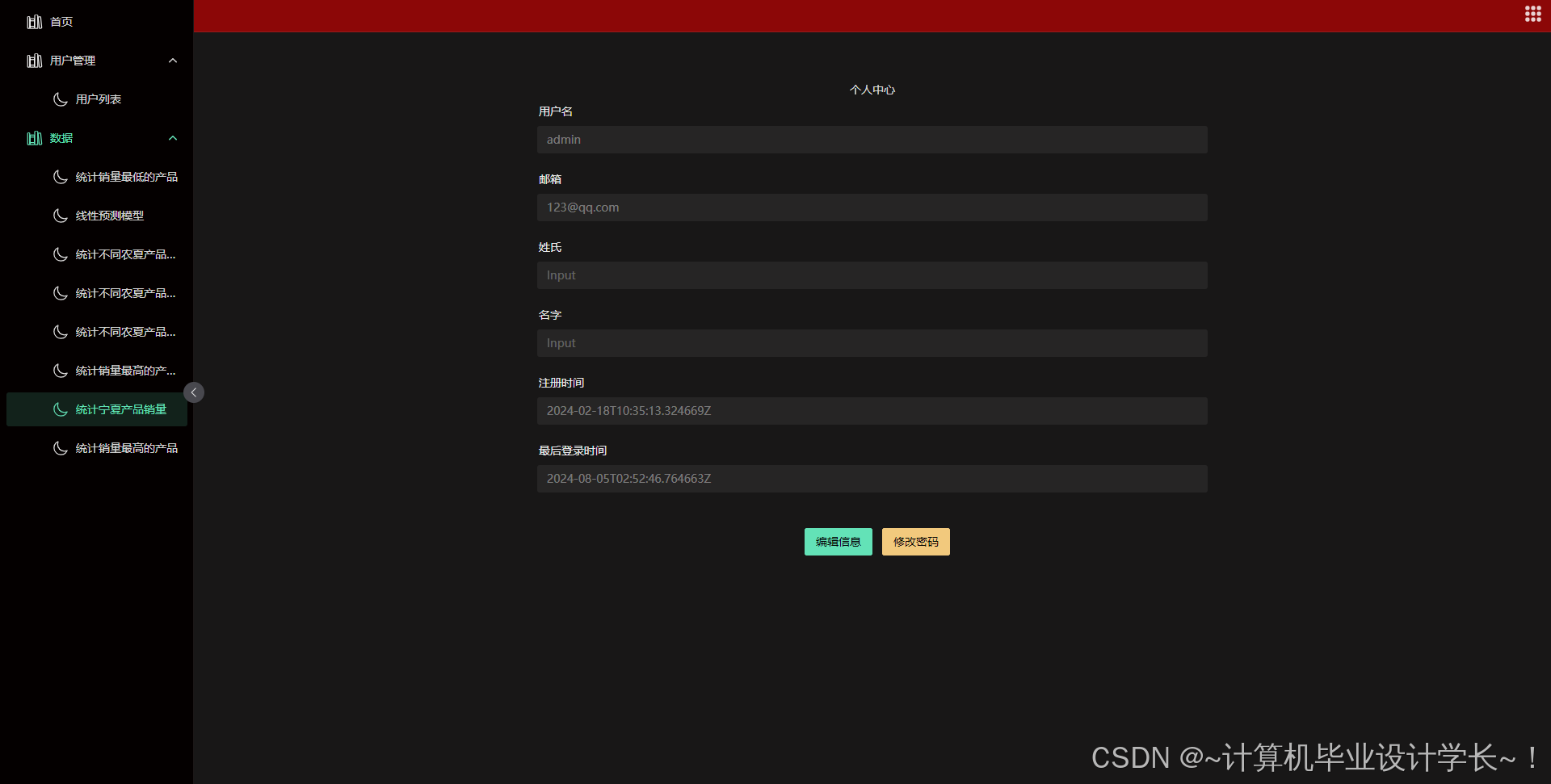 计算机毕业设计项目之大数据项目 Django基于python实现的农产品销售量数据分析与可视化系统 Csdn博客