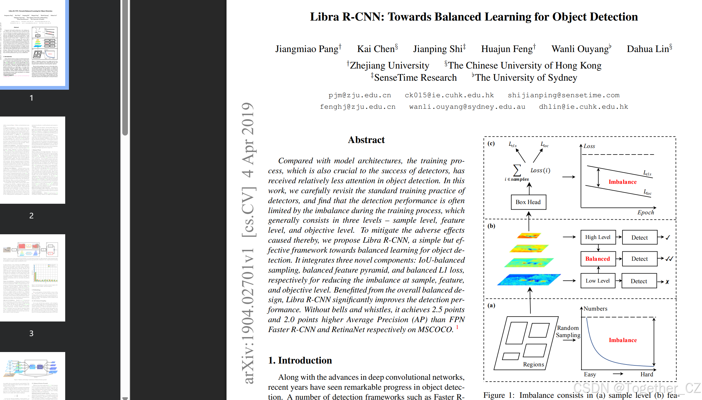 Libra R-CNN: Towards Balanced Learning for Object Detection——面向目标检测的平衡学习方法-CSDN博客