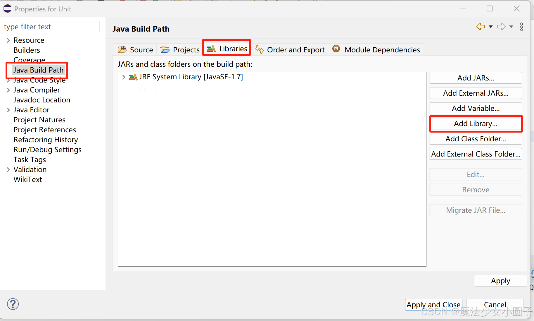关于eclipse如何配置junit4环境_eclipse junit配置-CSDN博客