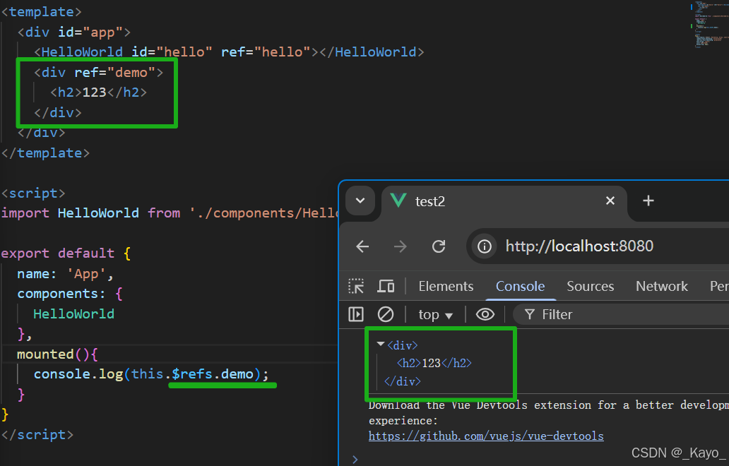 VUE2 学习笔记12 ref、父子组件传参、mixin_vue2 ref-CSDN博客