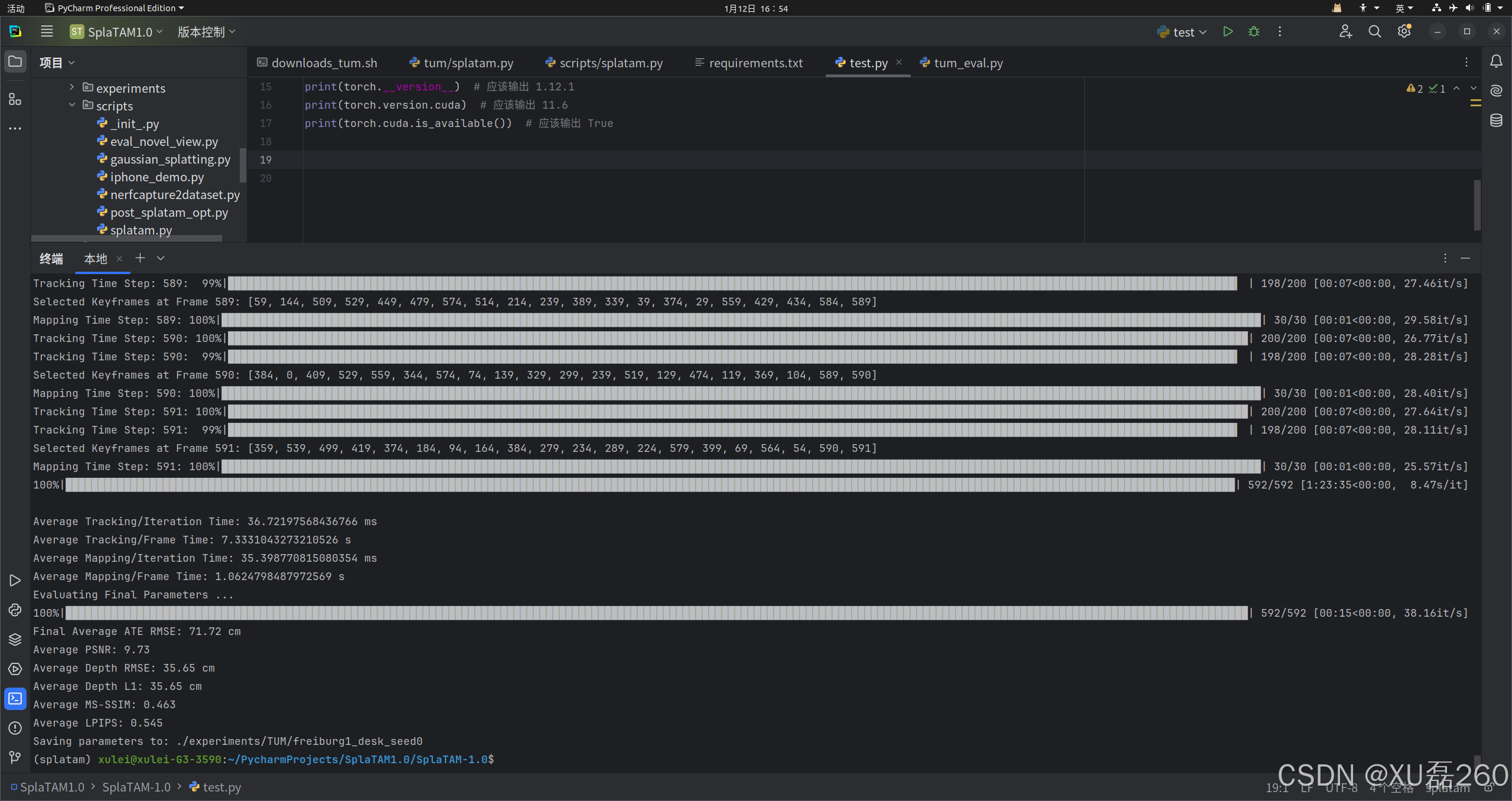 SplaTAM: Splat, Track & Map 3D Gaussians for Dense RGB-D SLAM，项目运行及代码更正。_splatam结果可视化-CSDN博客
