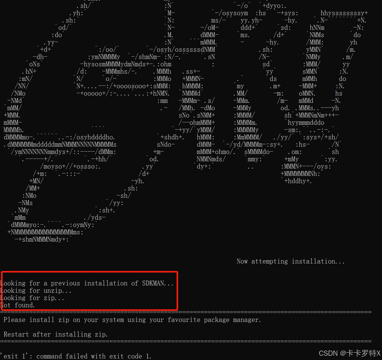 WSL安装SDKMan报错Looking for unzip...Not found_looking for a previous installation of sdkman... l-CSDN博客