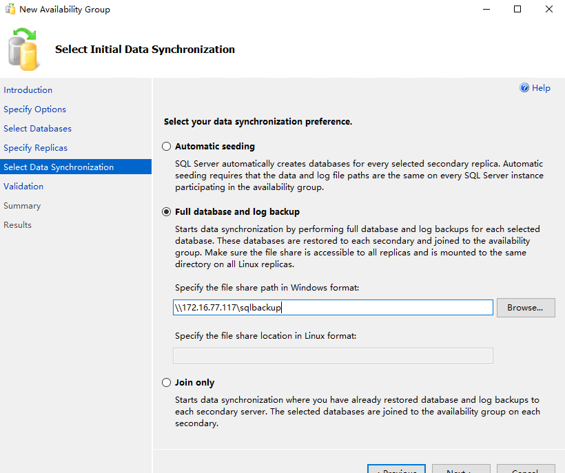 SQL Server 2019搭建always on出现辅助节点找不到备份文件的解决办法-CSDN博客