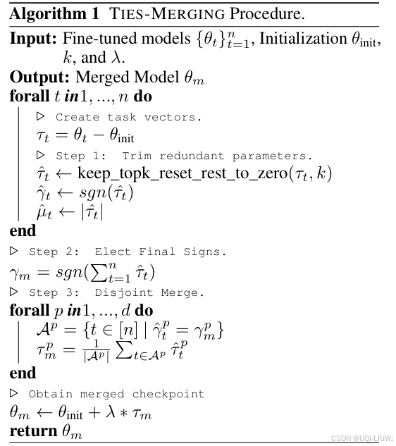 论文略读：TIES-MERGING: Resolving Interference When Merging Models-CSDN博客