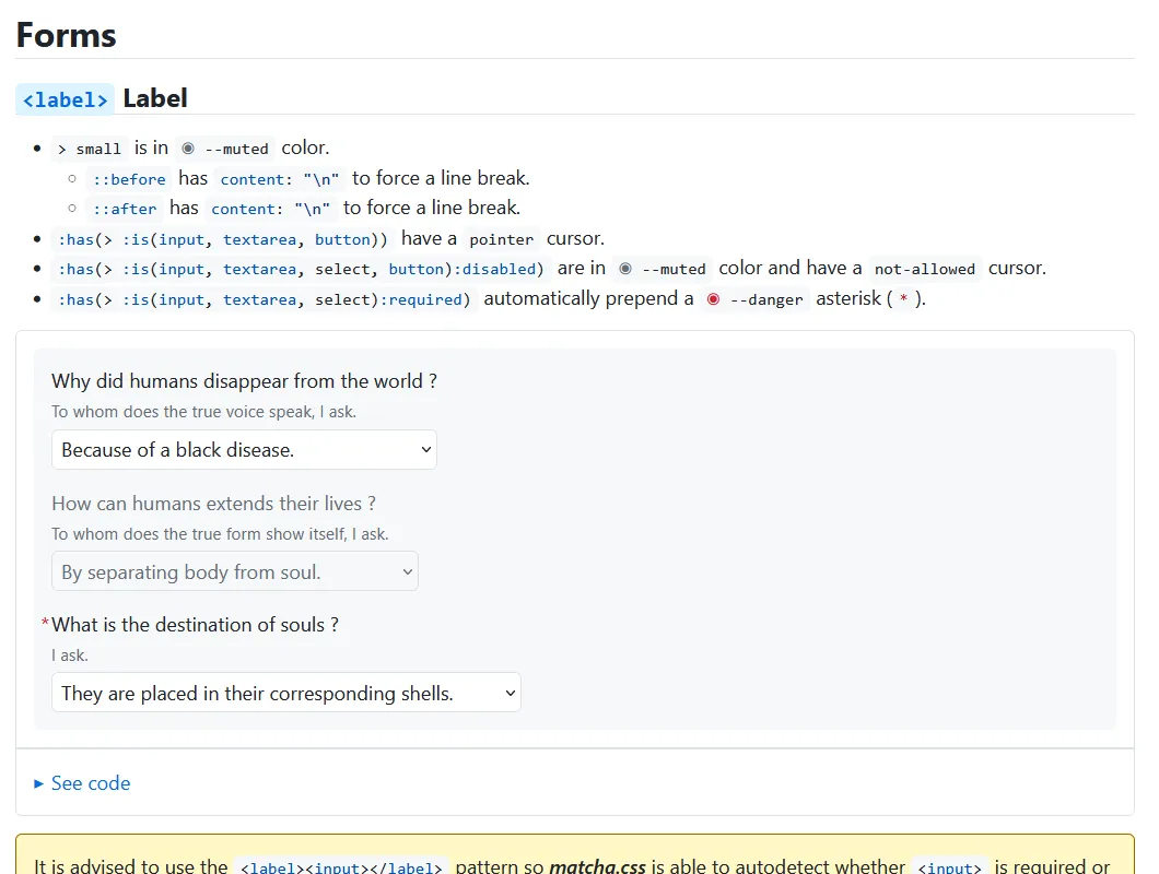 新手福音！轻量级matcha.css，GitHub 近2k star，提升开发效率的CSS神器！助你快速打造优雅网页风格-CSDN博客