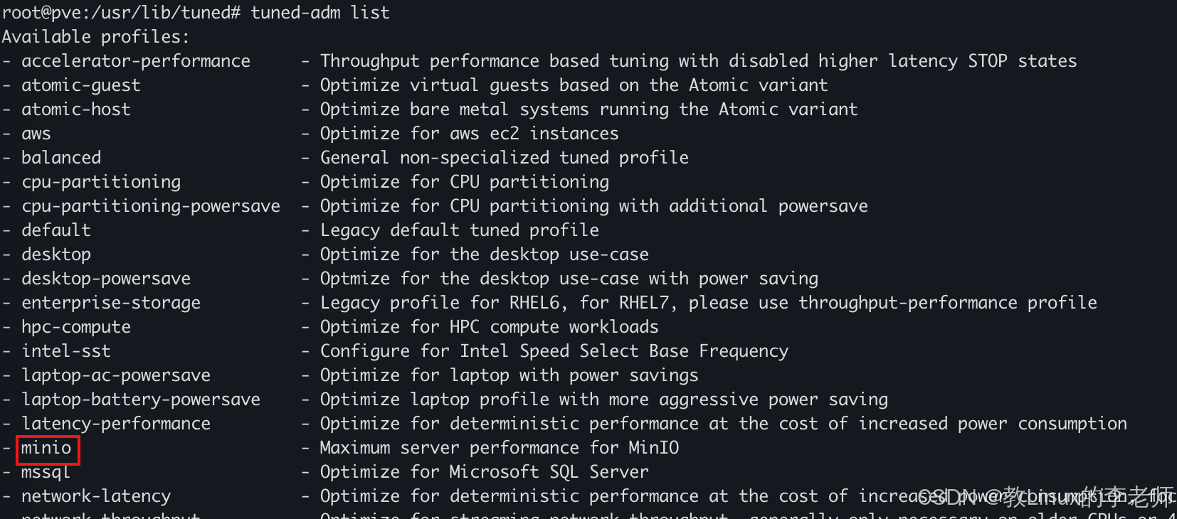 Linux自动性能调整工具tuned_linux tuned-CSDN博客