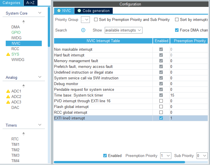 STM32 HAL库开发学习7. GPIO输入与中断配置_stm32cubemx 配置gpio输入中断-CSDN博客