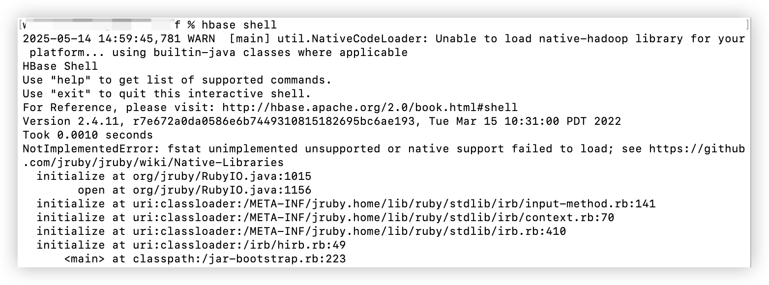 macos本地安装HBase，hbase shell 报错_mac安装hbase-CSDN博客