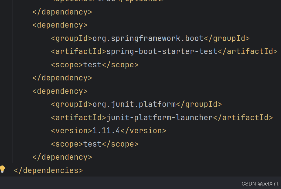 使用idea测试时报错 无法解析 org.junit.platform:junit-platform-launcher:1.11.4_failed to resolve org.junit ...
