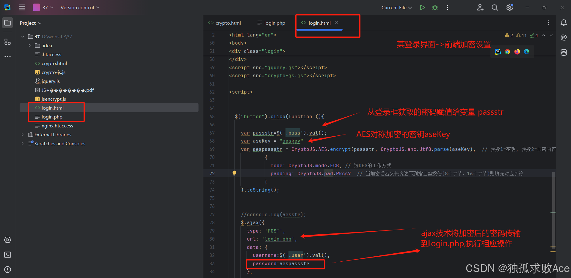 第37天：Web开发-JS应用&原生代码&前端数据加密&CryptoJS库&代码混淆&Obfuscator库_crypto-js 原生js-CSDN博客