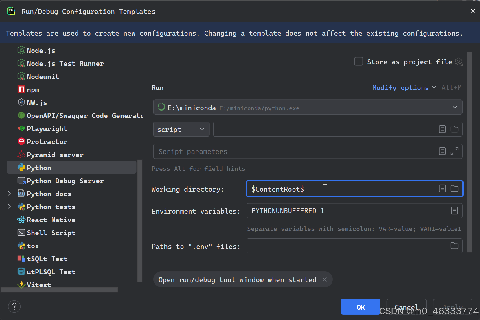 Pycharm 配置 run current file 的路径_pycharm current file-CSDN博客