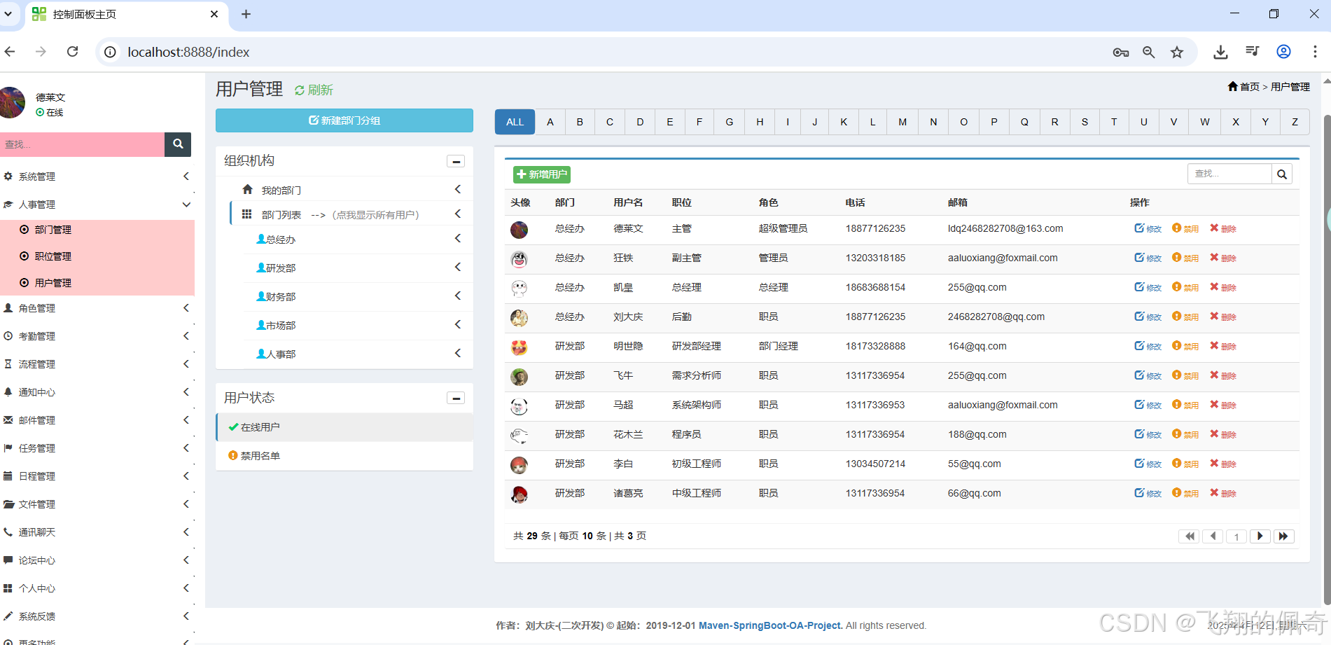 基于springbootmybatismysqlredis实现的oa协同办公管理系统设计与实现（附源码数据库毕业论文项目部署视频