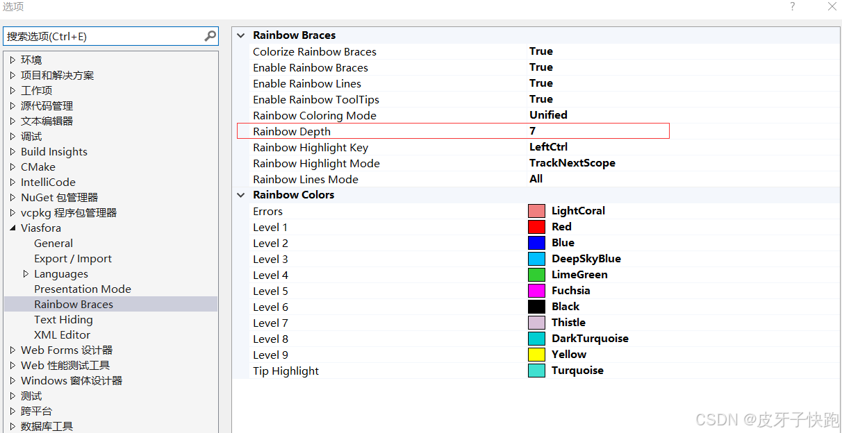 VS2022小番茄(visual assist)和彩虹括号(viasfora)设置-CSDN博客