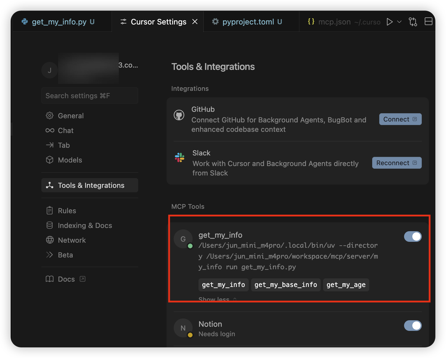 在cursor 里使用本地自定义mcp _cursor 如何配置本地 python脚本 作为mcp-CSDN博客