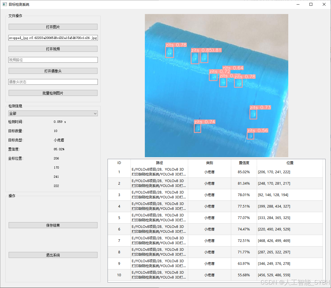 基于深度学习的3D打印缺陷检测系统（YOLOv8+YOLO数据集+UI界面+Python项目+模型）_python3+yolov8 实现视觉实时缺陷检测-CSDN博客