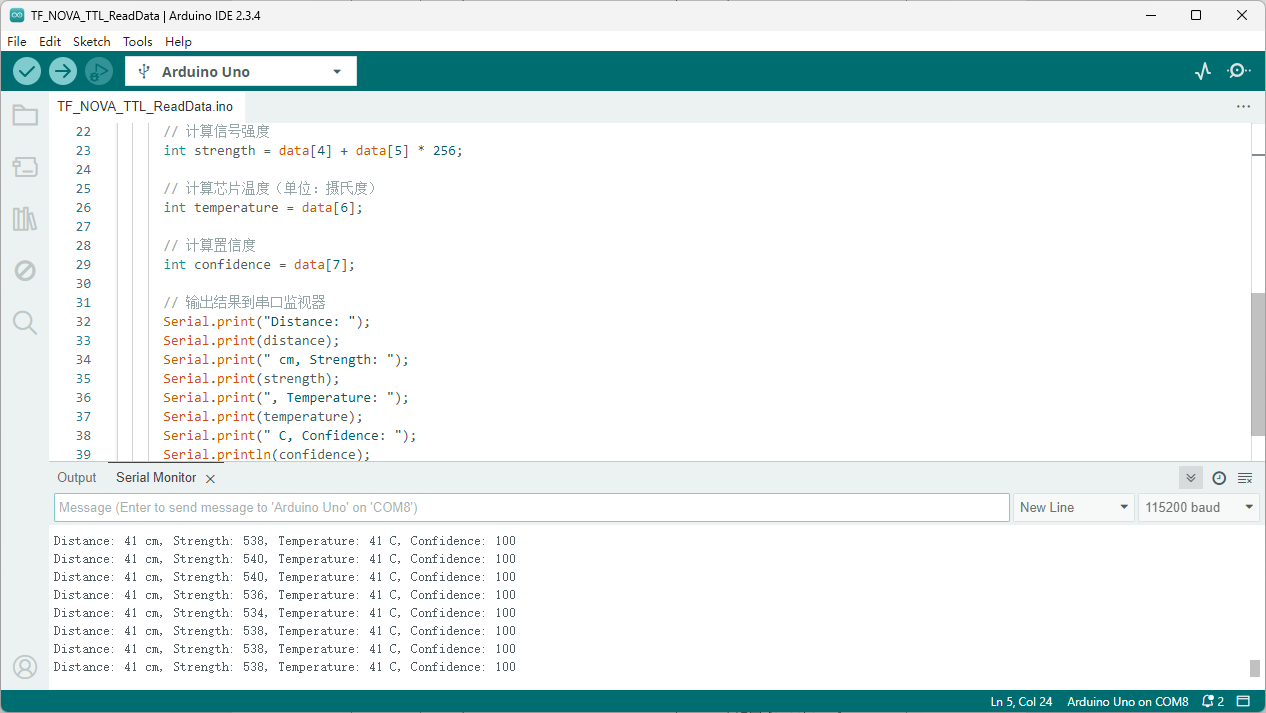 Benewake(北醒) TF-NOVA 在Arduino上的运用_北醒tf-nova-CSDN博客