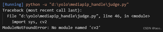 VS Code 运行python文件和run code执行结果不一样，终端运行正常，但run code结果一直报错：no module named ‘......‘_vscode ...