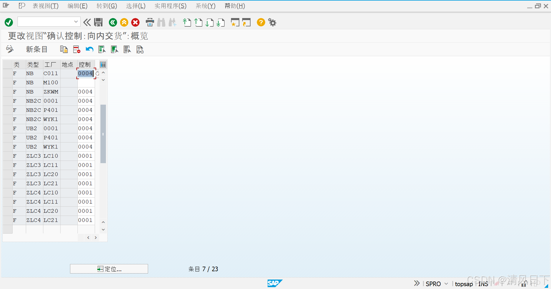 MM配置-后勤执行-＞装运-＞交货-＞定义内向交货的订单确认CCK (SPRO-T163LV) VL31N/VL32N/VL33N 0004 ...