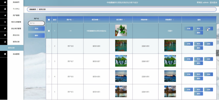 计算机毕业设计springboot中医健康养生资讯交流论坛分析与设计 基于spring Boot的中医养生资讯交流平台设计与实现 Spring