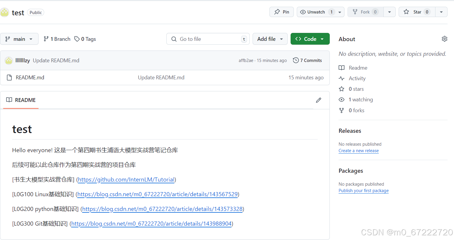 InternLM Camp4 L0G3000 Git 基础知识-CSDN博客