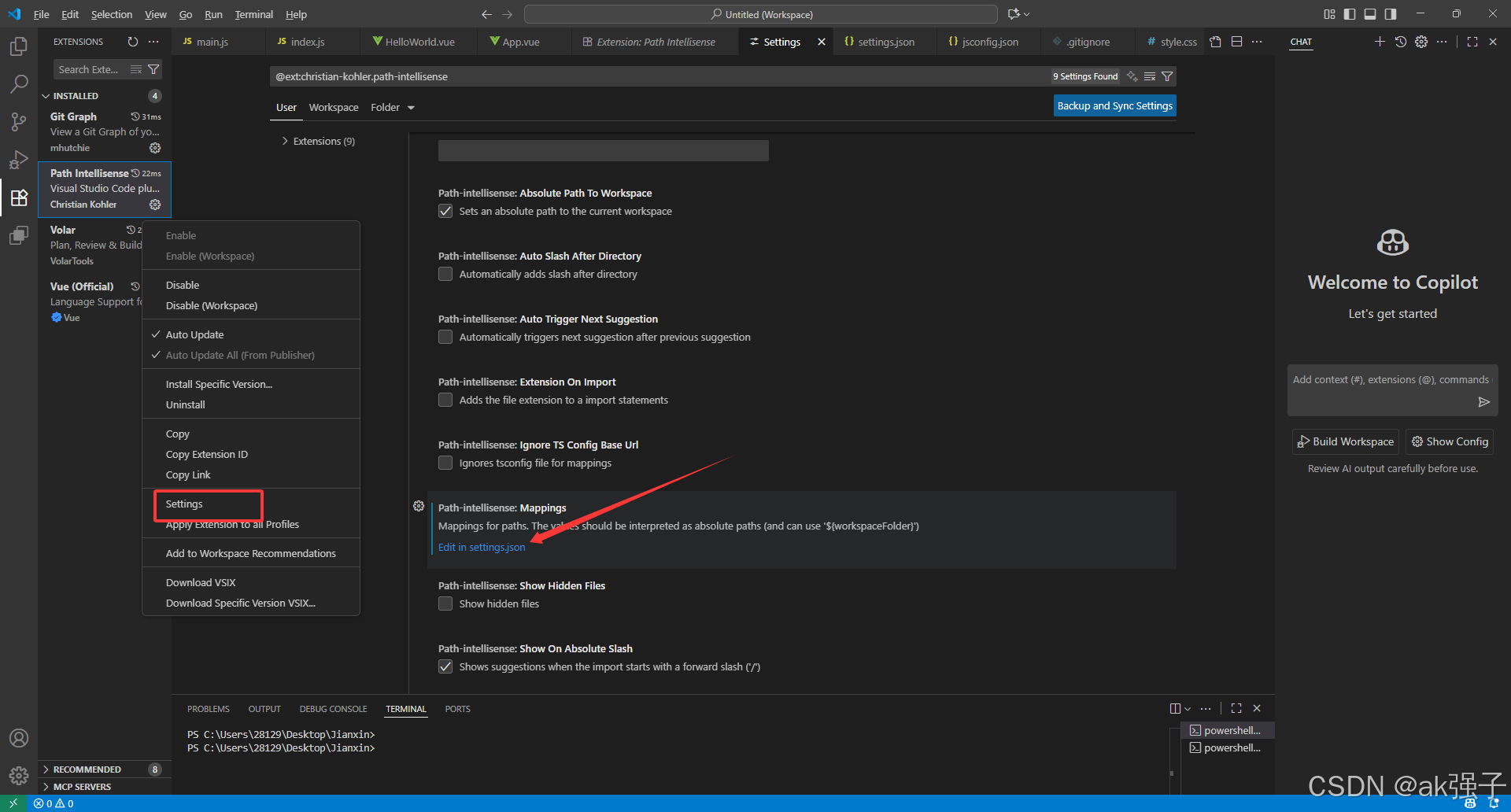vsCode配置import@路径提示（vue3+vite）_vscode路径提示-CSDN博客