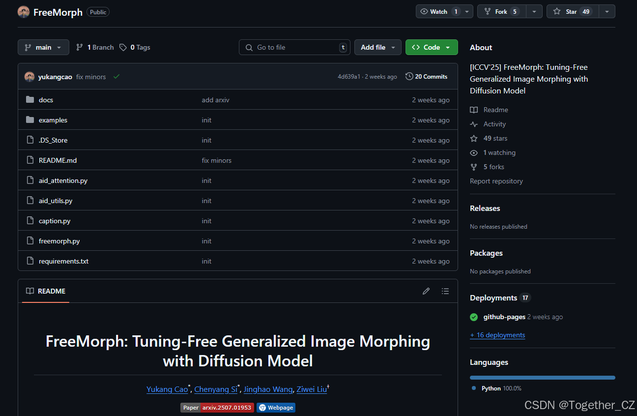 FreeMorph: Tuning-Free Generalized Image Morphing with Diffusion Model ...