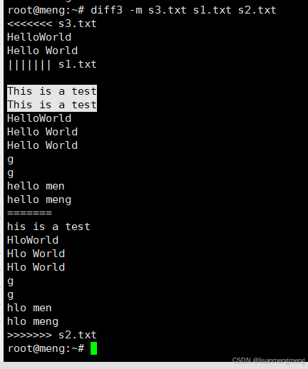 linux 操作系统下 diff3 命令介绍和案例应用-CSDN博客