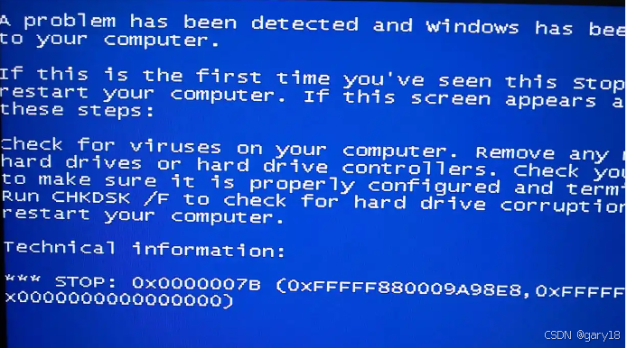 电脑开机进系统时蓝屏STOP:0X0000007B-CSDN博客