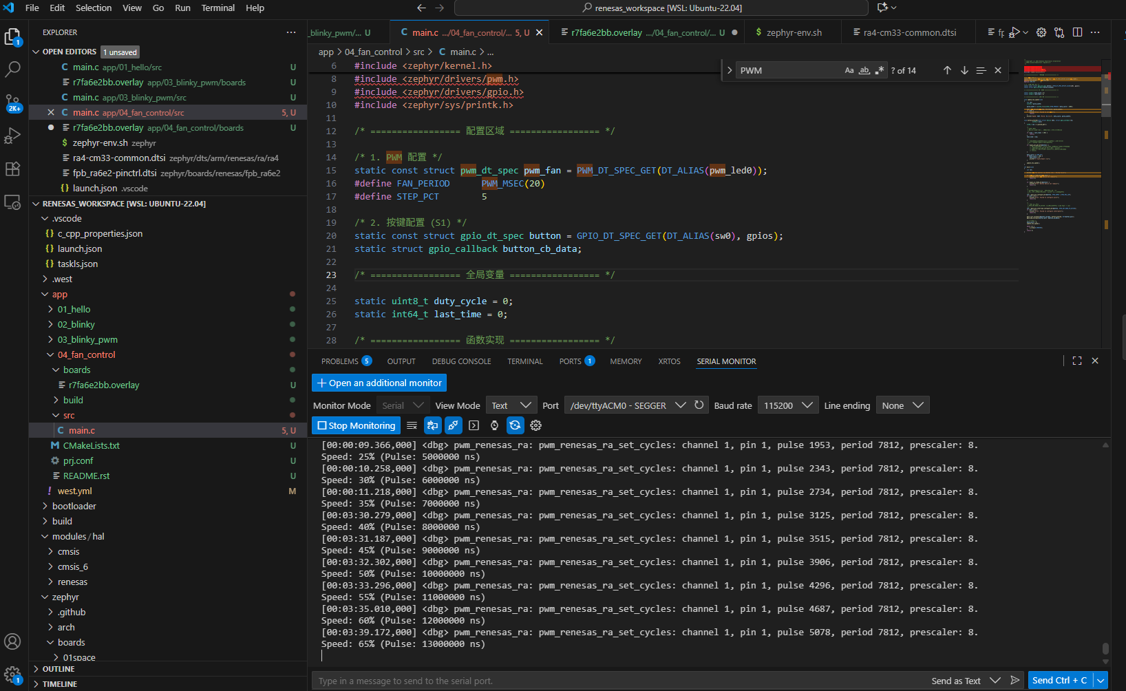 【瑞萨RA × Zephyr评测】GPIO/KEY/PWM测试_zephyr 瑞萨ra6e2-CSDN博客