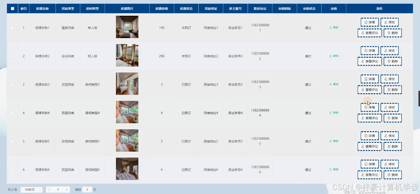 Springbootvue基于的民宿平台的开发与实现【开题程序论文】民宿开源项目 Csdn博客