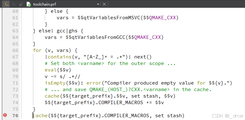 [QTCreator] 记录 Variable QMAKE_CXX.COMPILER_MACROS is not defined；创建新项目“reading project“构建卡死 ...