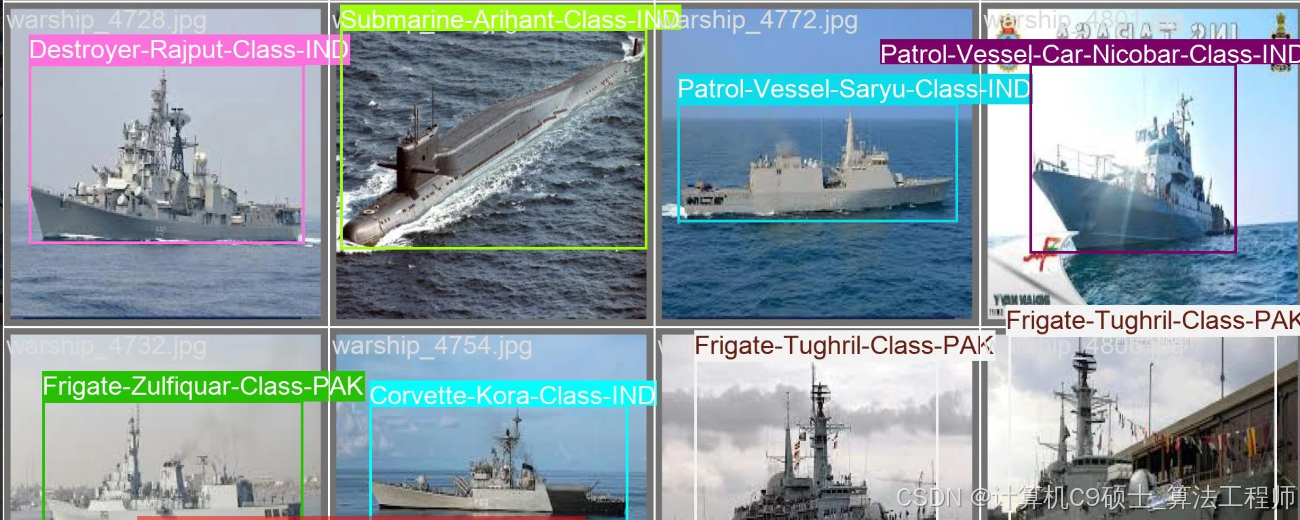 如何使用深度学习框架目标检测算法yolov8训练使用军舰船舰数据集 并实现可视化及评估 47类 军用船舰数据集检测识别评估及训练军舰数据集 Csdn博客