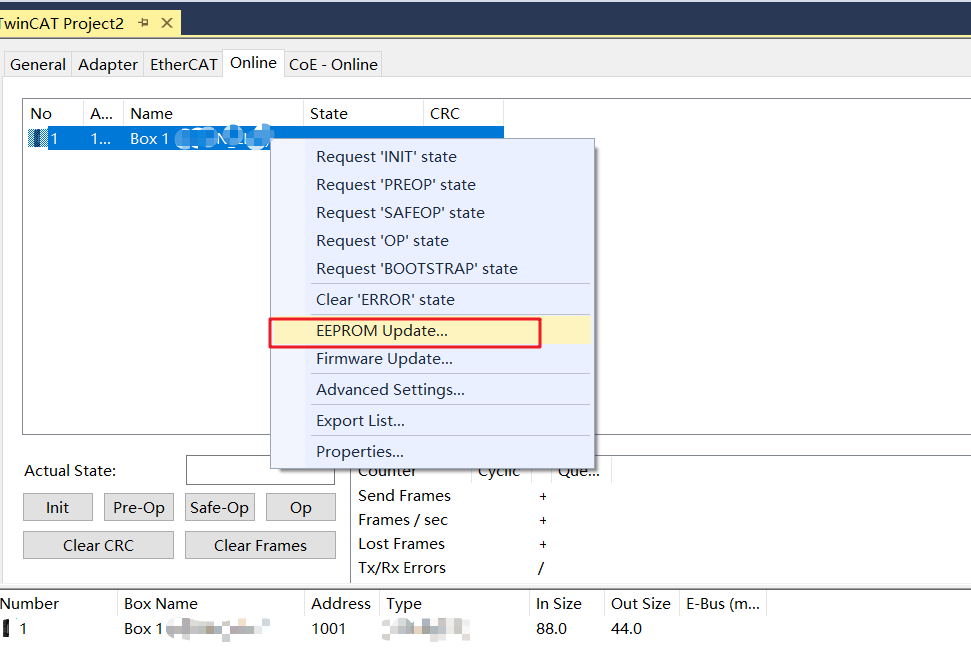 TwinCAT烧写EtherCAT从站xml配置文件_twincat导入xml-CSDN博客